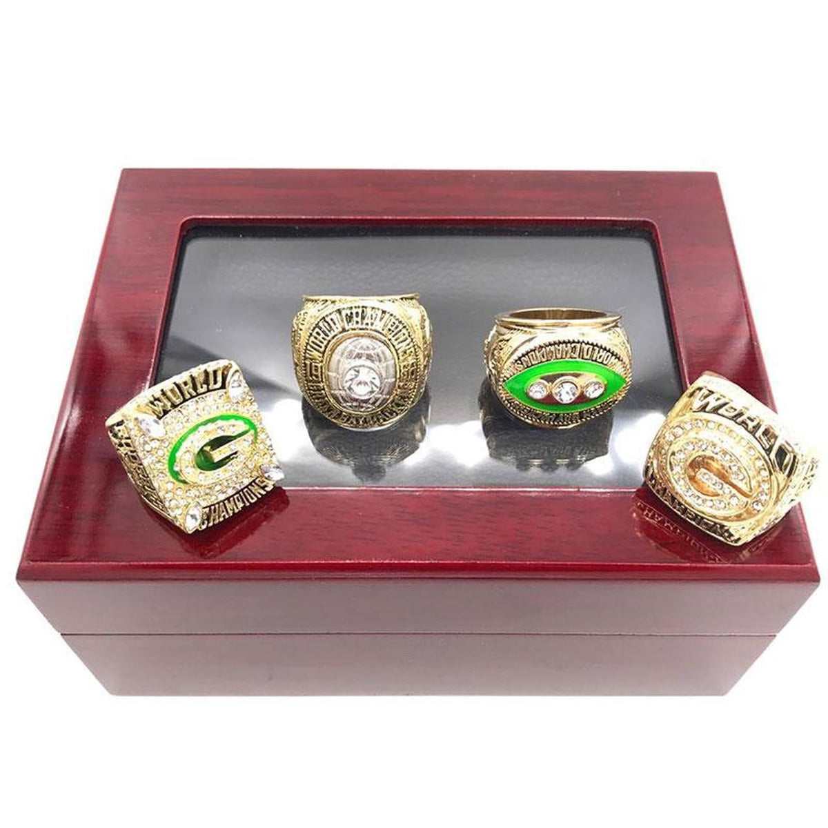 20% OFF 1966 1967 1996 2010 Green Bay Packers Super Bowl Rings Set – 4 ...
