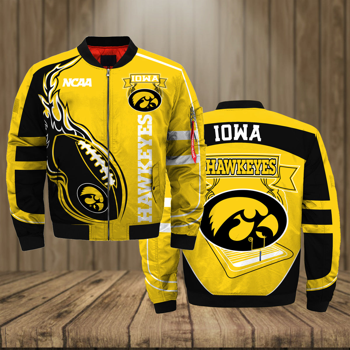 20% OFF Men's Iowa Hawkeyes Jacket 3D Printed Plus Size 4XL 5XL – 4 Fan ...