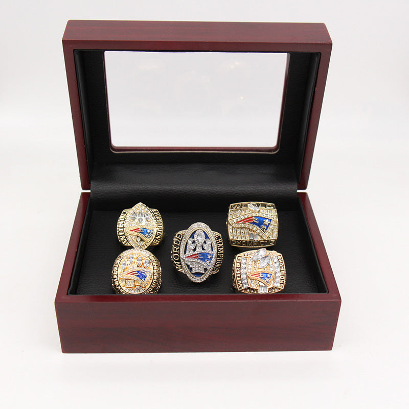 30% OFF 5pcs 2001 - 2016 New England Patriots Super Bowl Ring Set Color ...