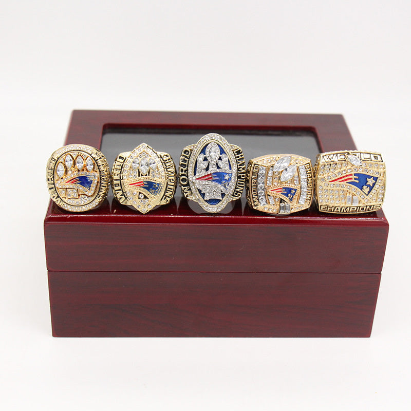 30% OFF 5pcs 2001 - 2016 New England Patriots Super Bowl Ring Set Color ...