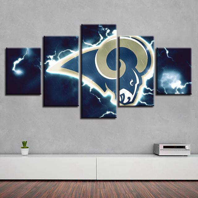 Buy Los Angeles Rams Wall Art Cheap For Living Room Wall Decor – 4 Fan Shop