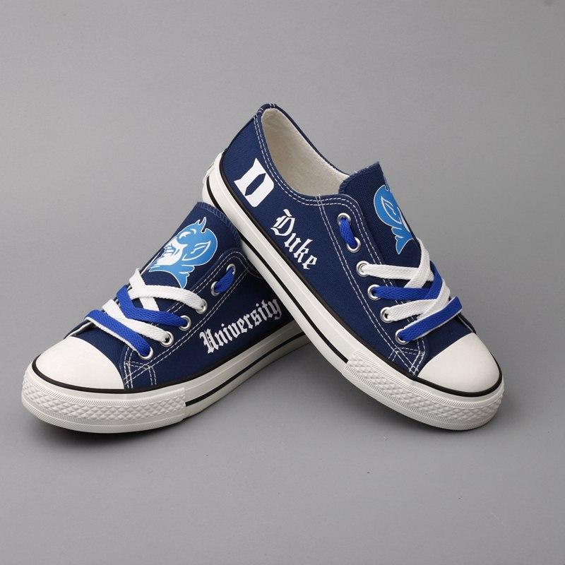 Lowest Price Novelty Design Duke Blue Devils Shoes Low Top Canvas Shoes ...