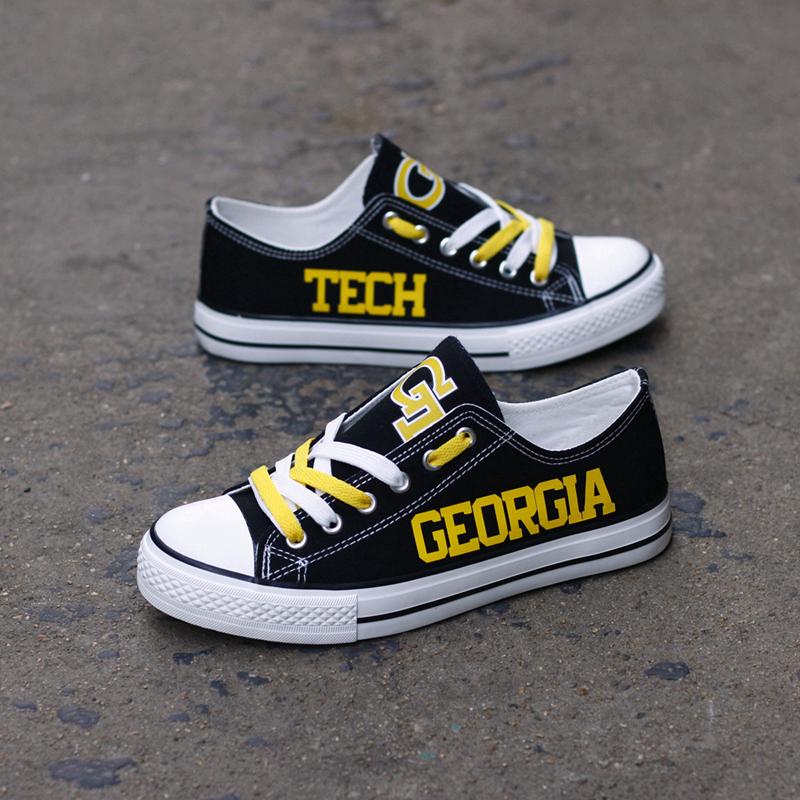 Lowest Price Novelty Design Georgia Tech Shoes Low Top Canvas Shoes – 4 ...