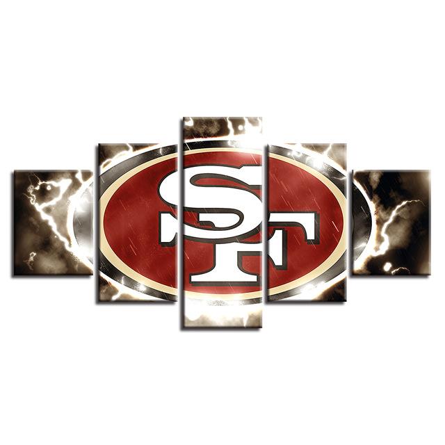 Cheapest San Francisco 49ers Wall Art For Living Room Wall Decor – 4 ...